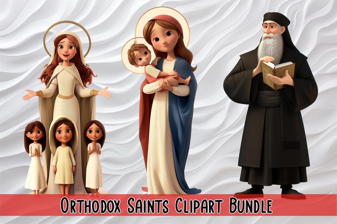 Cartoon Orthodox Saints Clipart Bundle | Digital Download | Fun and ...