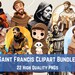 Saint Francis of Assisi Clipart PNG Bundle, Instant Download - Etsy