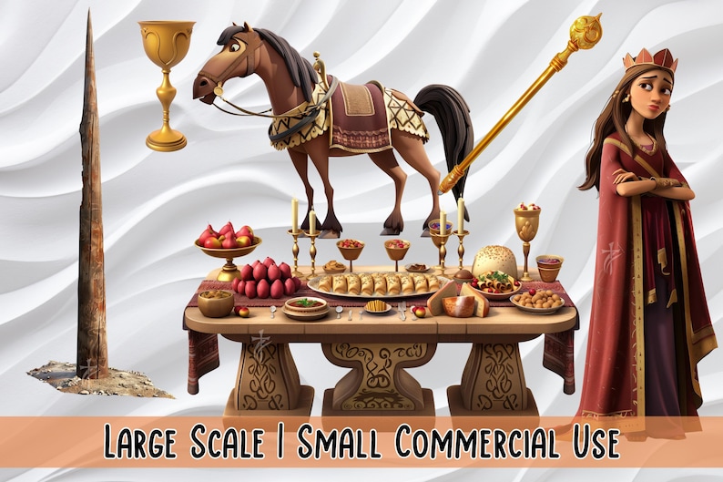 Queen Esther Clipart Bundle | Digital Download | Biblical Illustrations ...