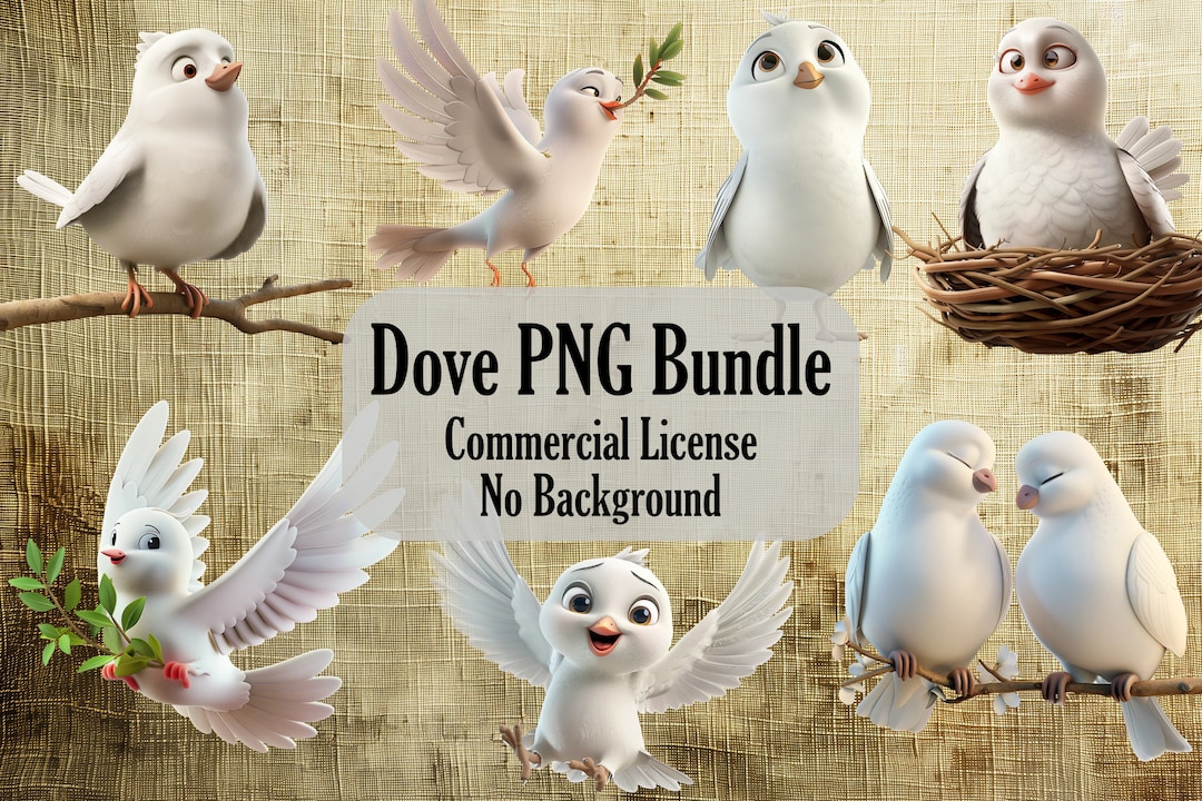 Dove Clipart Bundle, Cartoon Images, Bible Images, Instant Download - Etsy