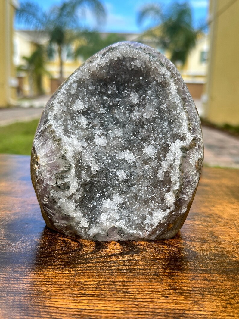 RARE Natural Geode Cut Base - Etsy