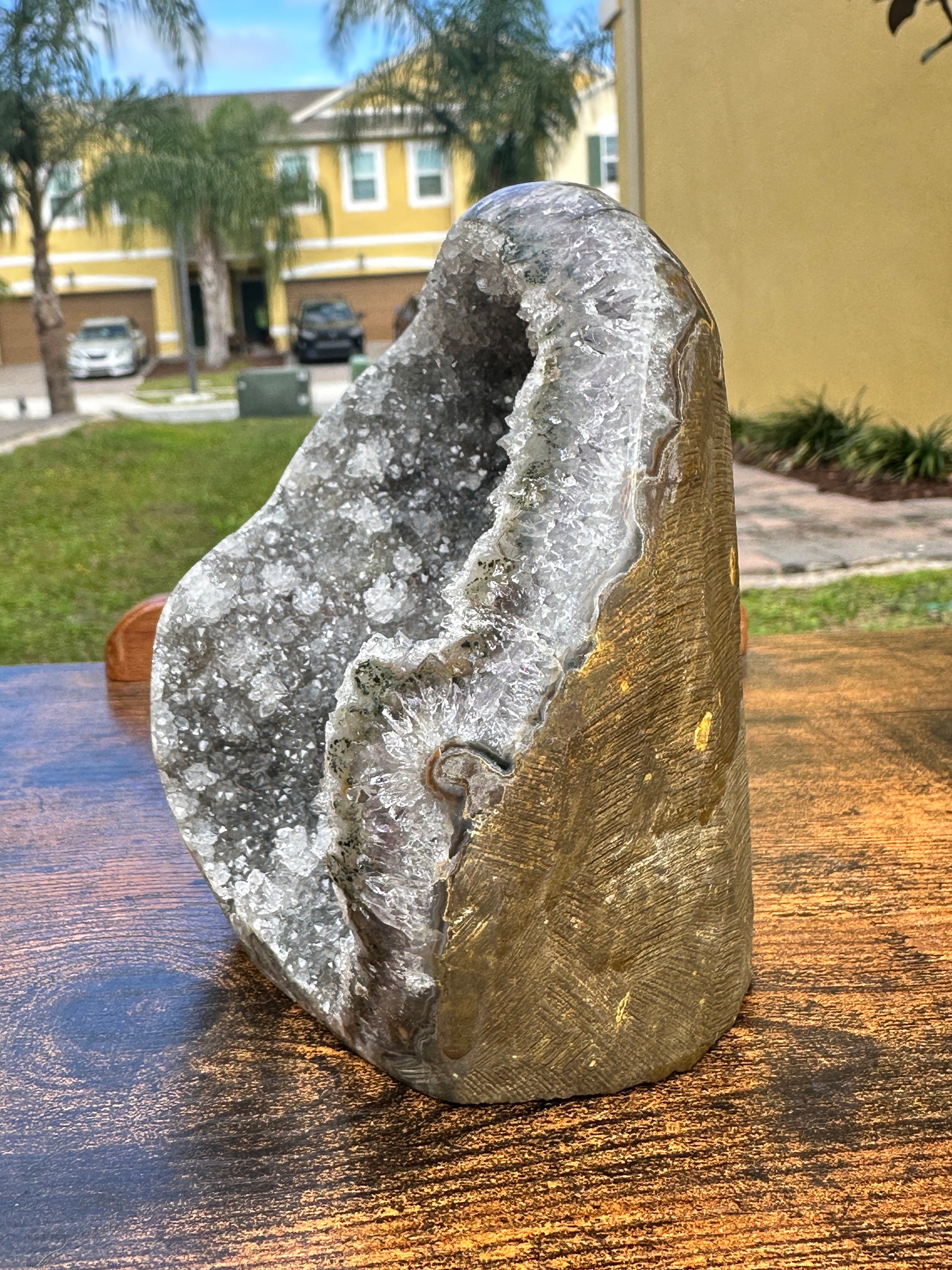 RARE Natural Geode Cut Base - Etsy