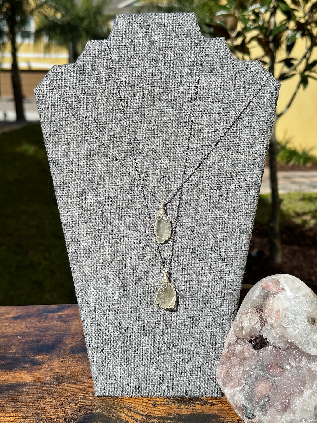 Wired Libyan Gold Tektite Necklace - Etsy