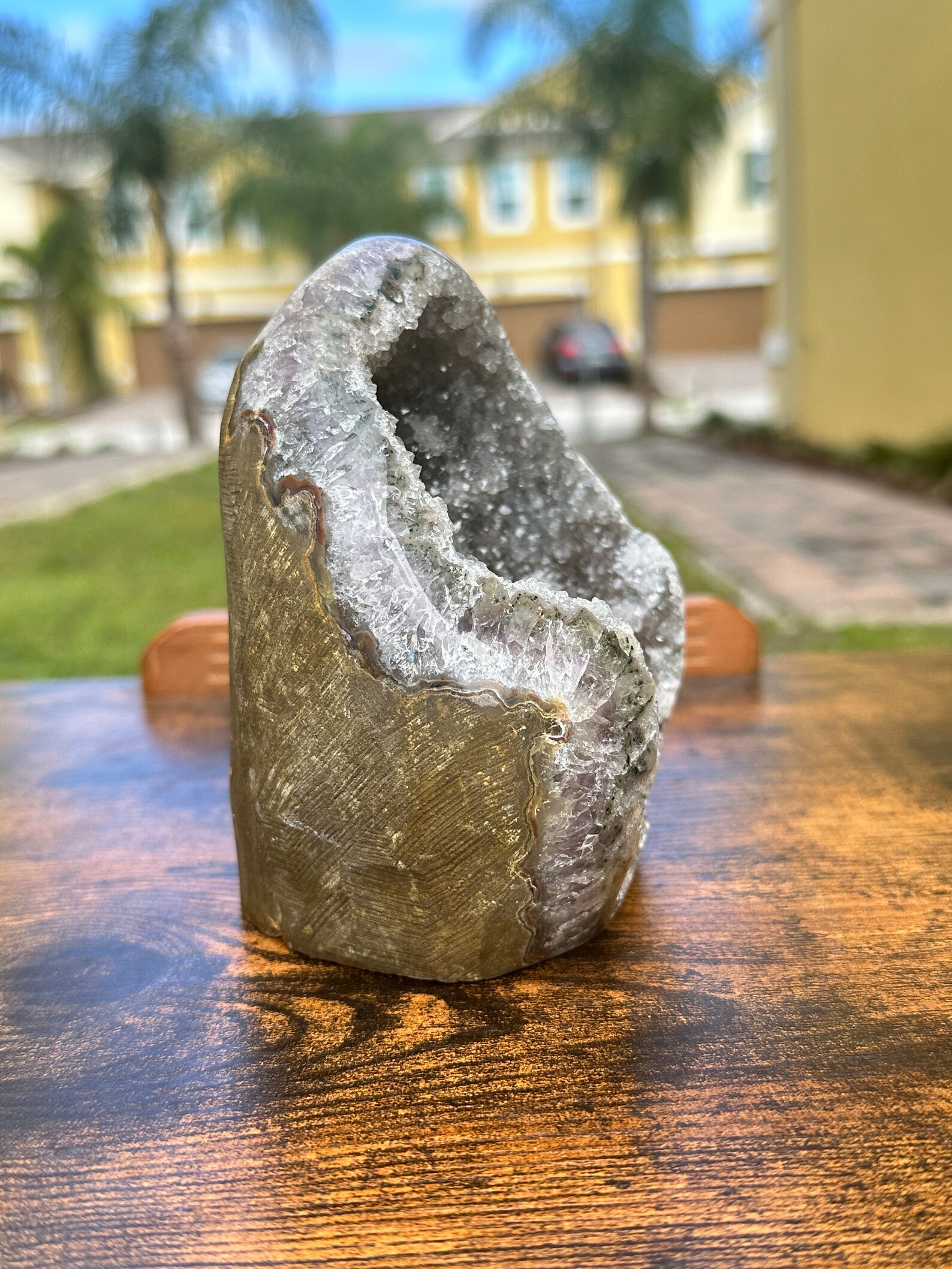 RARE Natural Geode Cut Base - Etsy