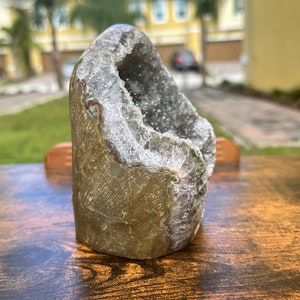 RARE Natural Geode Cut Base - Etsy