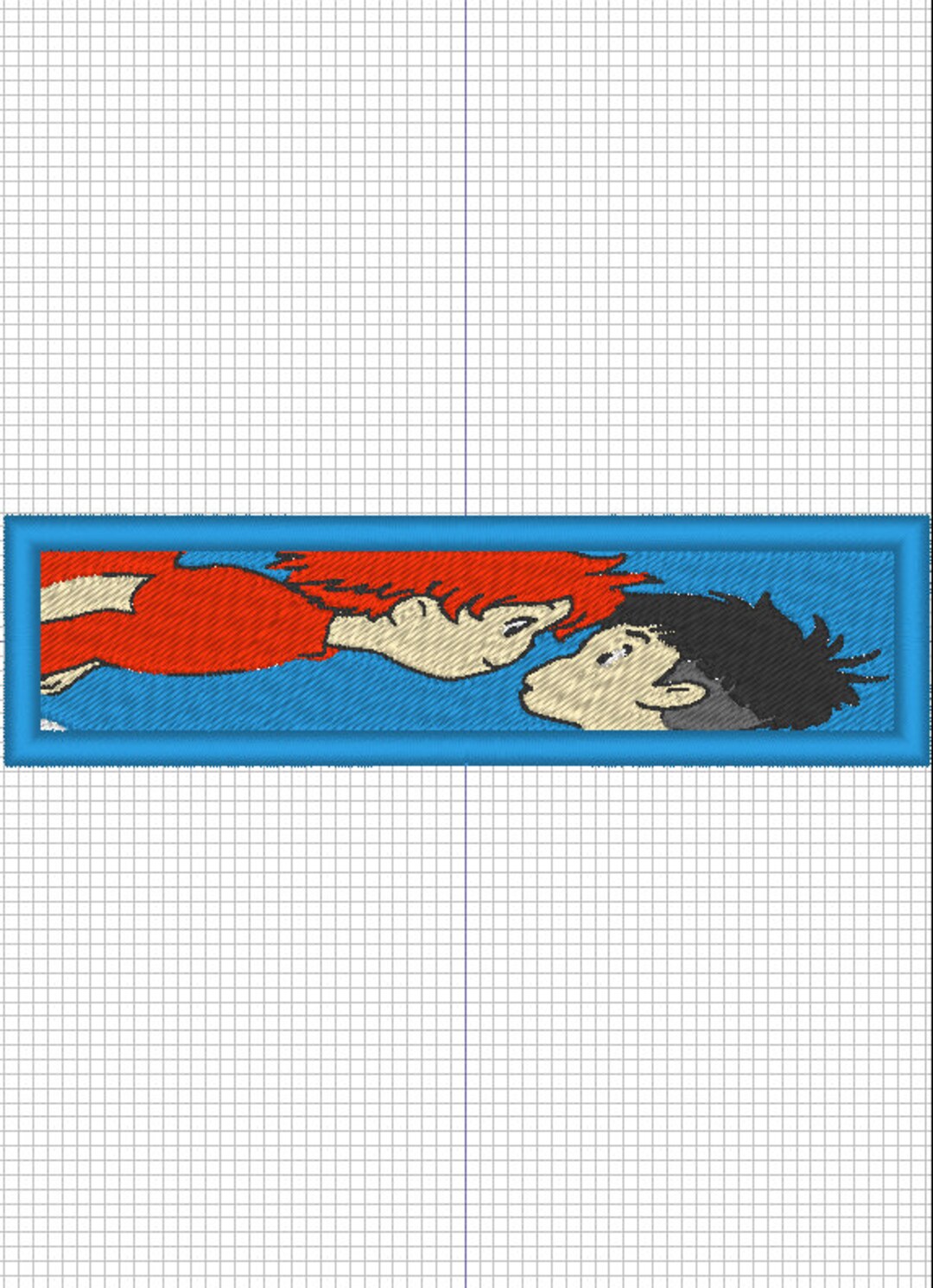 Ponyo and Sosuke Embroidery Design .pes - Etsy