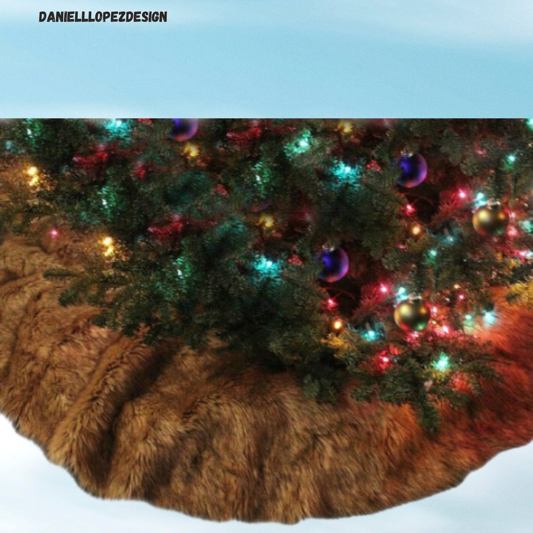 Traditional Country Style Light Brown Wolf Faux Furr Round - Etsy