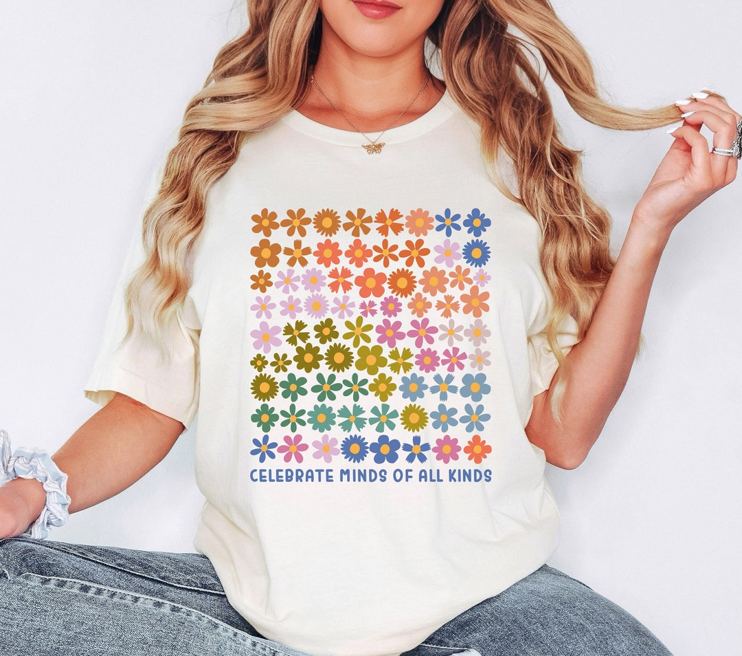 Neurodiversity Flower Shirt, Autism Awareness T-shirt, ADHD Acceptance ...