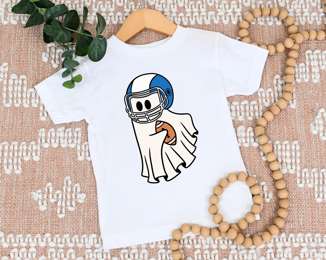 Spooky Ghost Football Shirt, Halloween Game Day Tee - Etsy