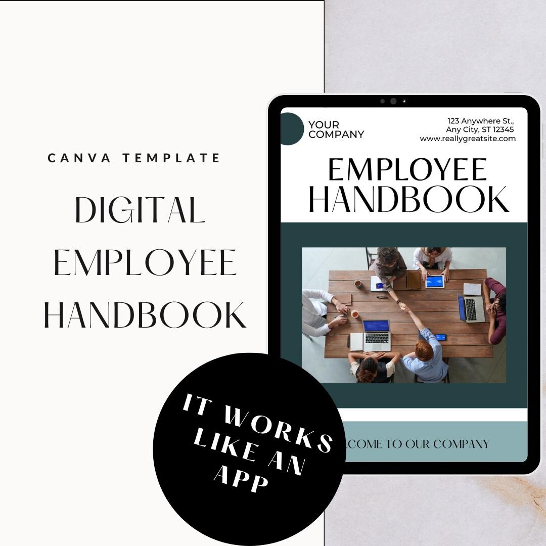 Digital Employee Handbook, Canva Template - Etsy