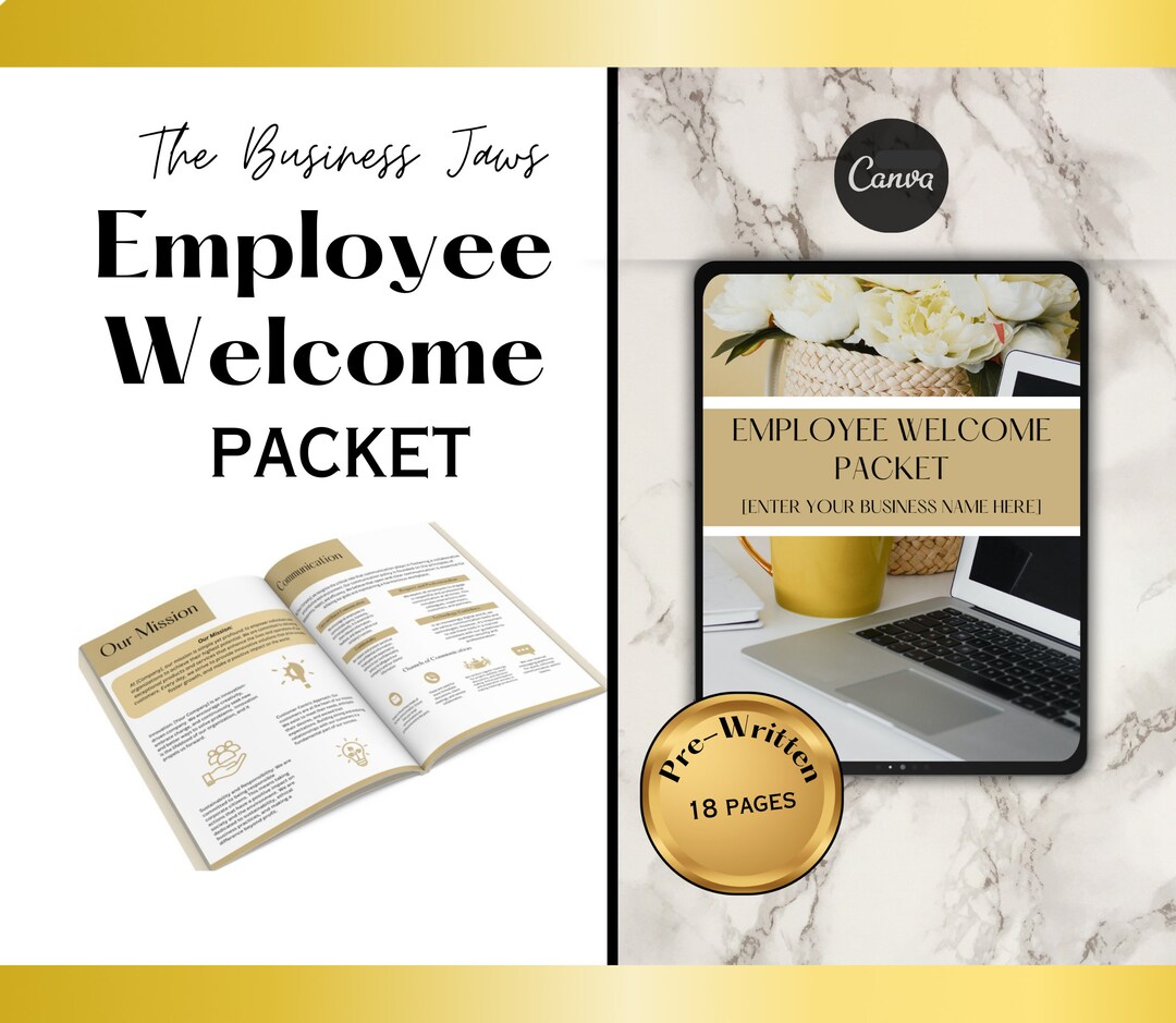 Employee Welcome Packet Employee Welcome Package Template New Employee Onboarding Handbook ...