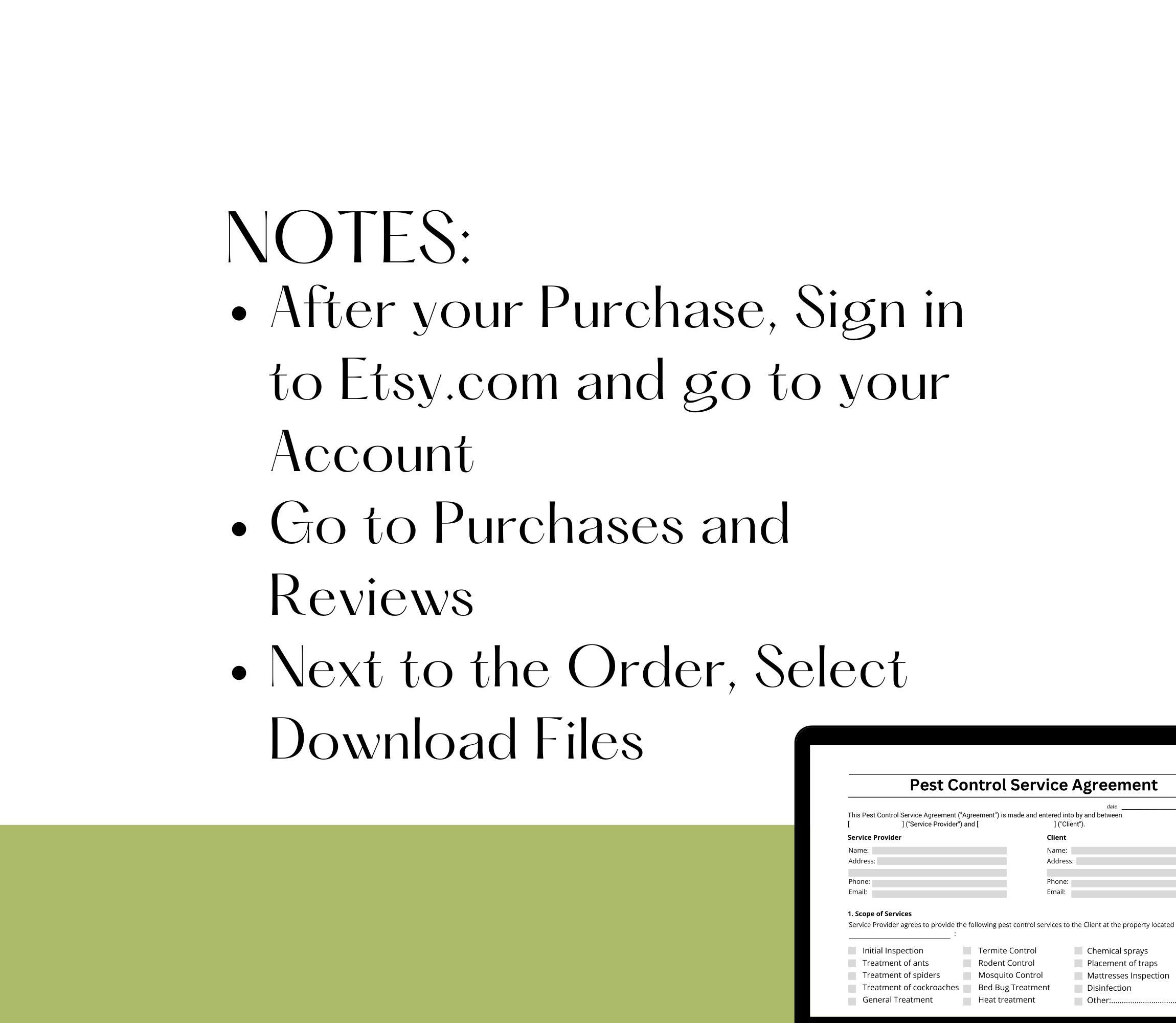 Pest Control Forms Bundle for Restaurants, Pest Control Businesses ...