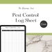 Pest Control Log Sheet - Etsy