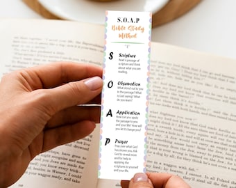 SOAP Bible Study Method Bookmark, Download and Print - Etsy