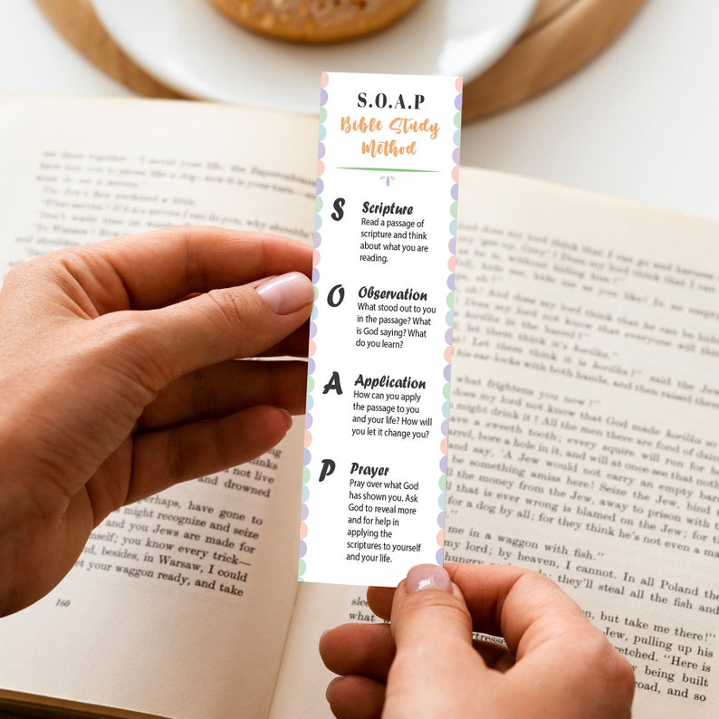 SOAP Bible Study Method Bookmark, Download and Print - Etsy