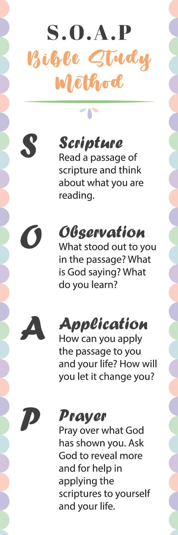 SOAP Bible Study Method Bookmark, Download and Print - Etsy