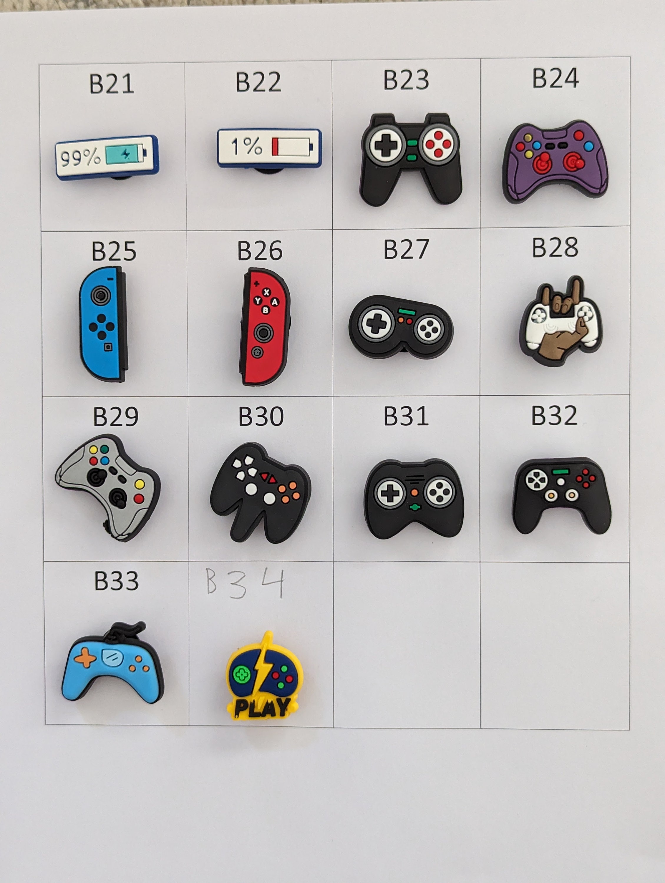 Jibbitz Style Croc Charms - Gaming - Etsy Australia