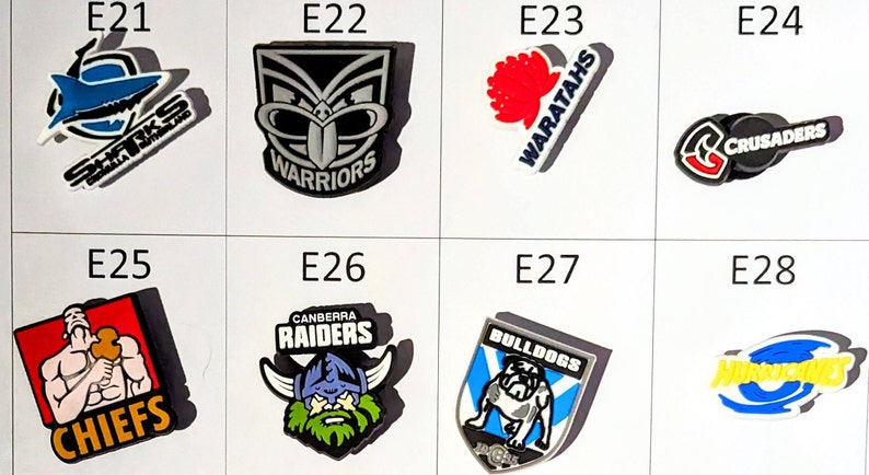 Jibbitz Style Croc Charms RUGBY - Etsy Australia