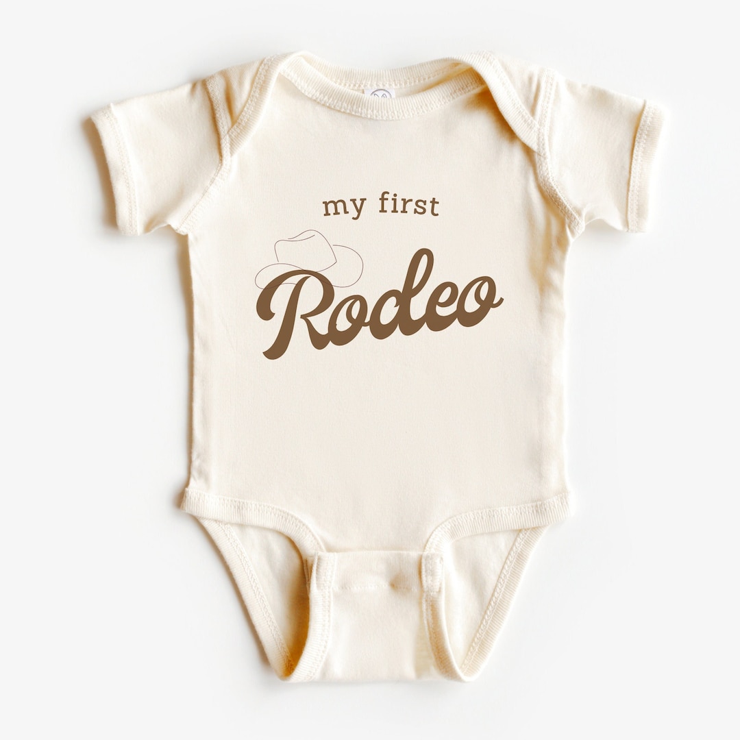 My First Rodeo Themed Custom Baby Onesie® Neutral Western Baby Clothing ...