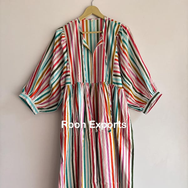 Striped Maxi Dress - Etsy