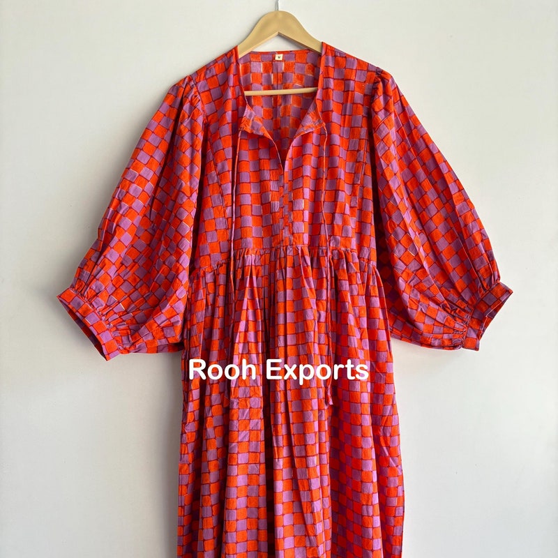 Women Hand Block Long Dress - Etsy