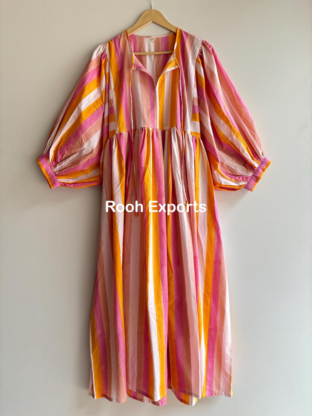 Hand Block Print Kyra Midi Dress | Bohemian Cotton Dress | Dresses for ...