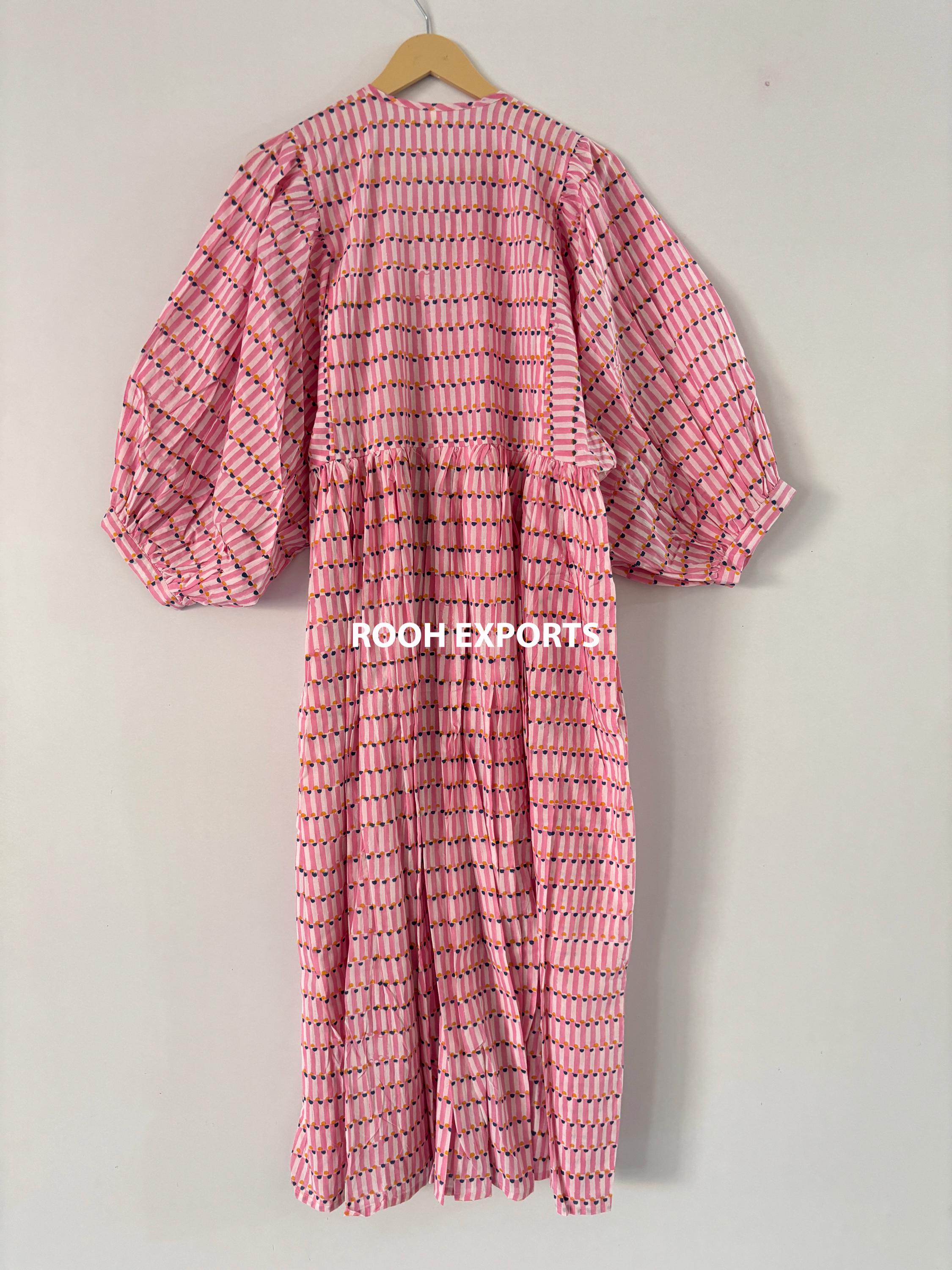Hand Block Print Kyra Midi Dress | Bohemian Cotton Dress | Dresses for ...