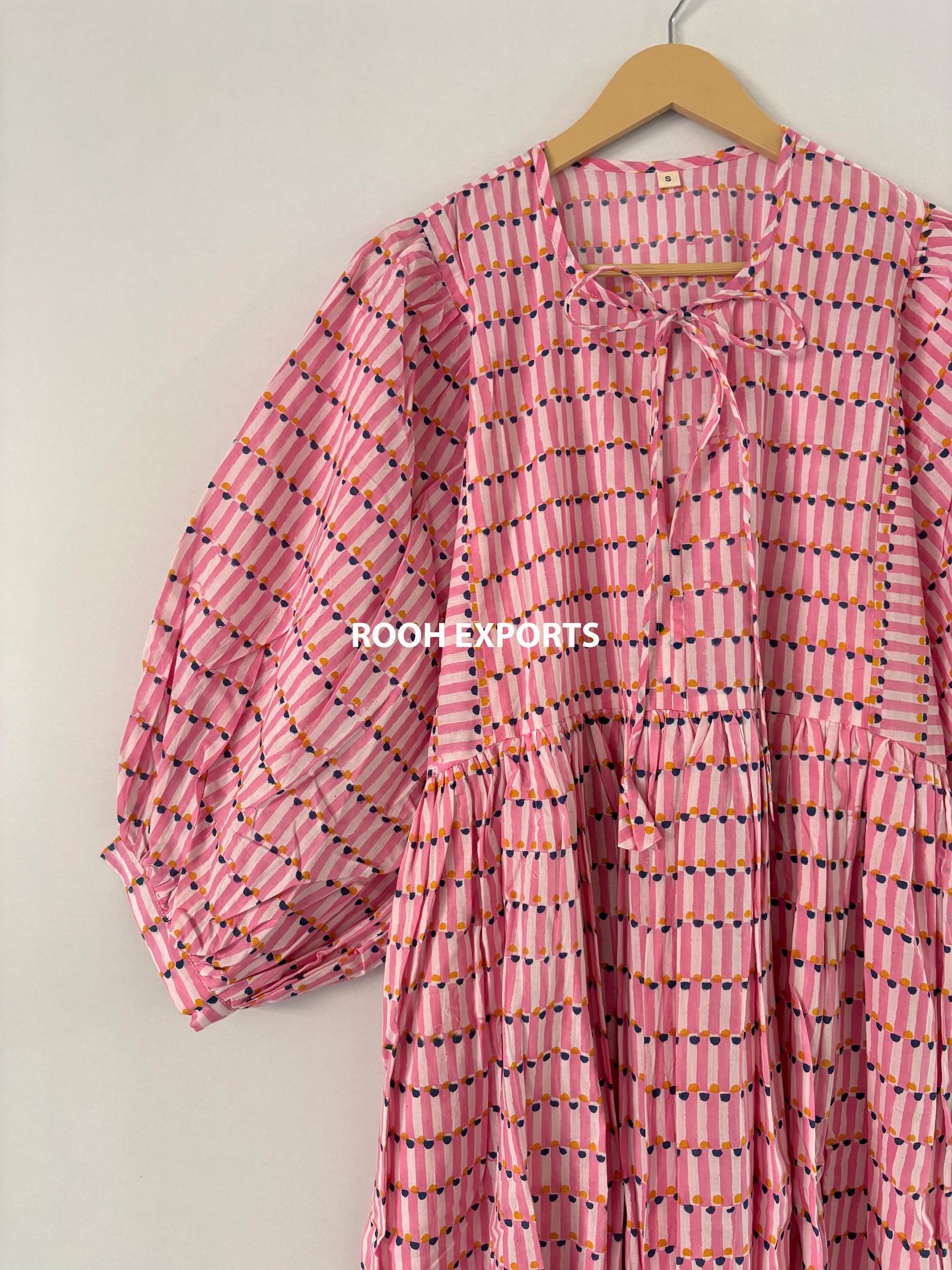 Hand Block Print Kyra Midi Dress | Bohemian Cotton Dress | Dresses for ...