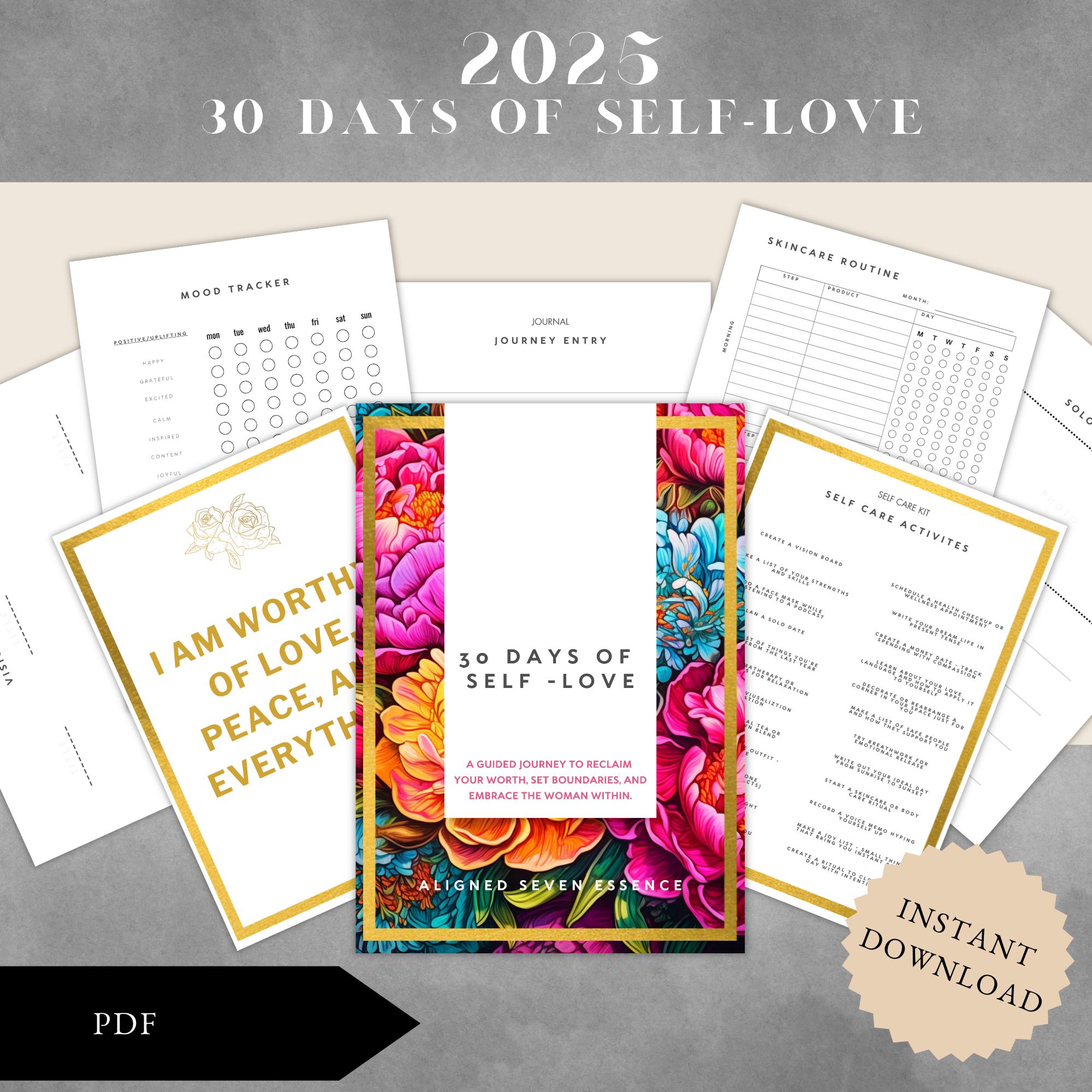 30 Days of Self-love | PDF | Journal | Daily Prompts & Affirmations ...