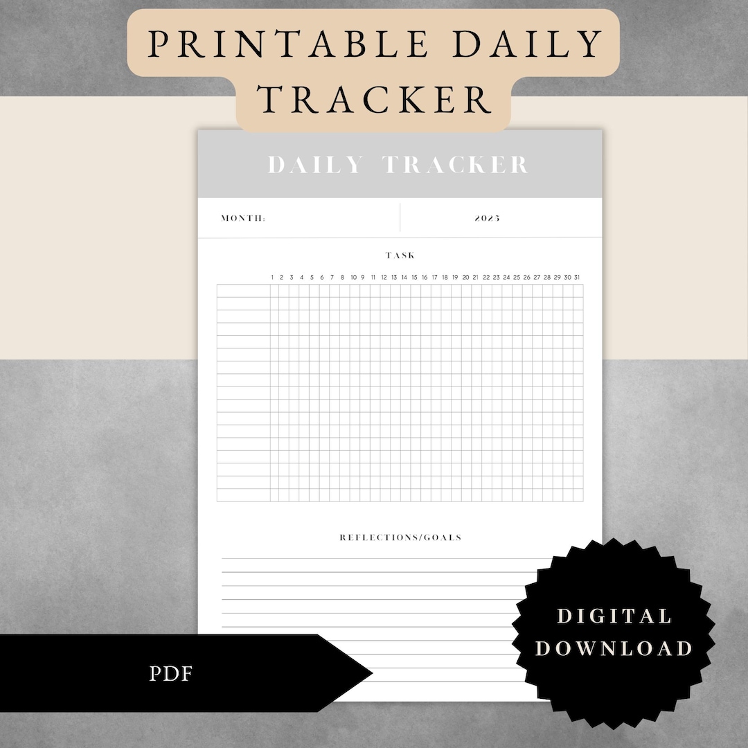 2025 Daily Tracker| PDF | Journal Budget Insert | Budget Planner Insert ...