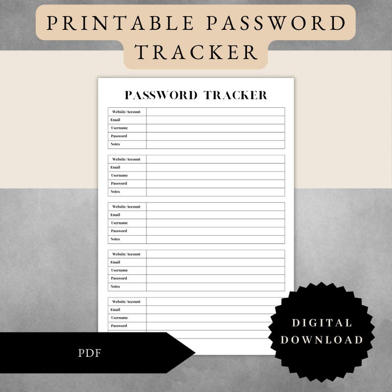 Password Journal - Etsy