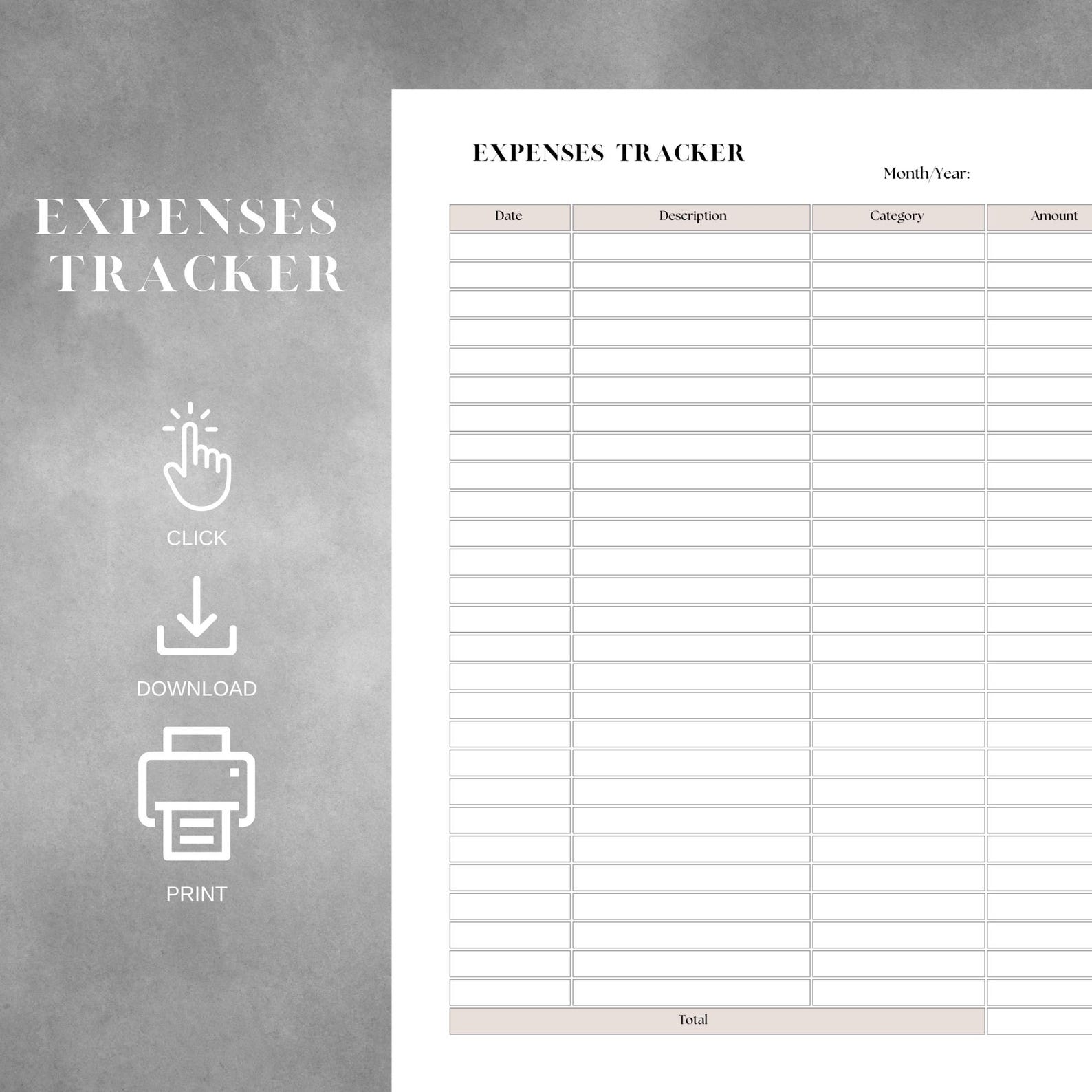 Expenses Tracker | Journal Budget Insert | Budget Planner Insert ...