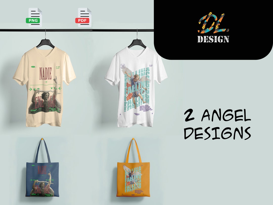 2 Diseños de Angeles plantilla dtf y sublimación - Etsy México