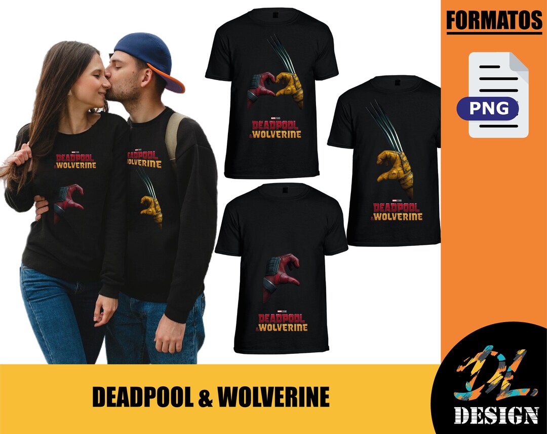 Deadpool & Wolverine in Parts for Couples Dtf Sublimation - Etsy