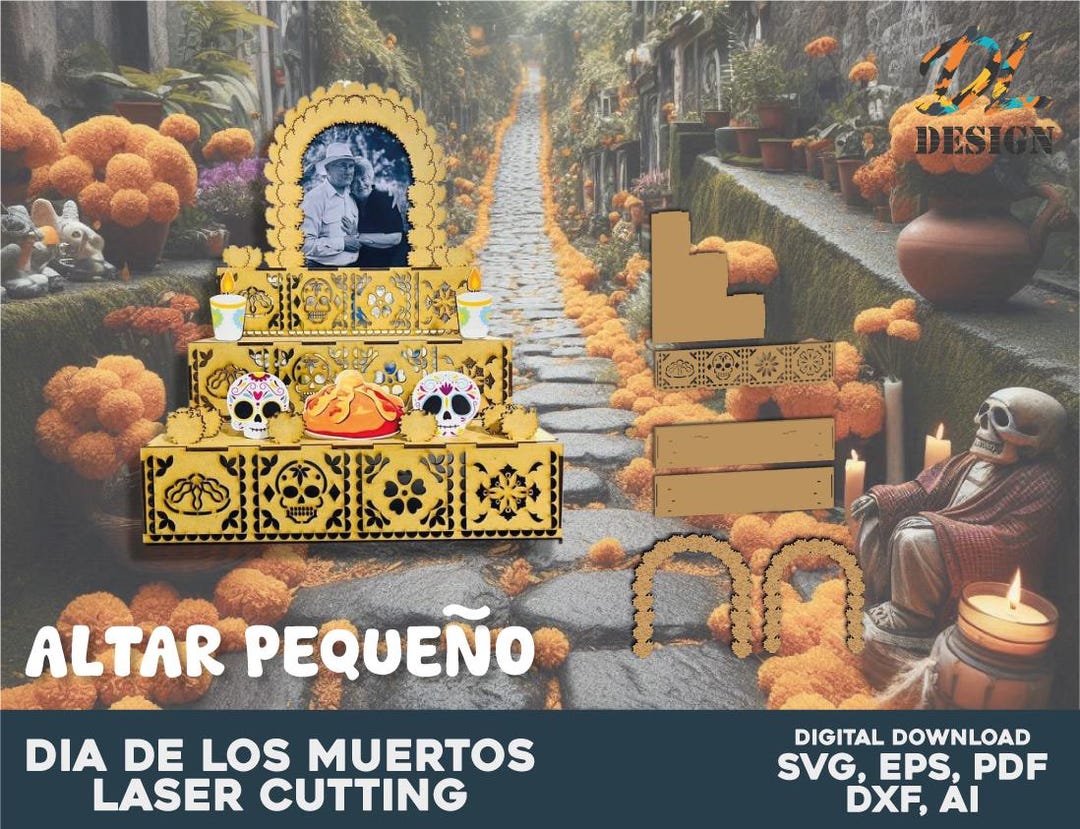 Vector Altar Day of the Dead Small Laser Cnc Router Ai Pdf Svg Dxf Eps ...