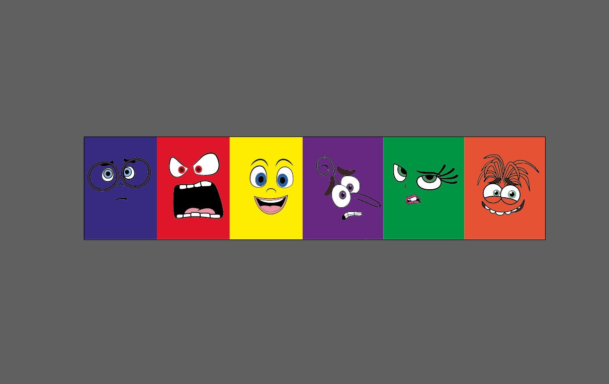 Caras Intensamente vector ai / pdf/png/svg - Etsy México