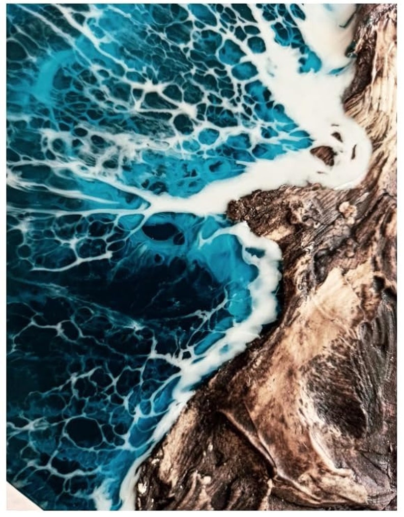 Ocean Resin Art Table Ocean Animals Table Coffee Table Large Epoxy ...