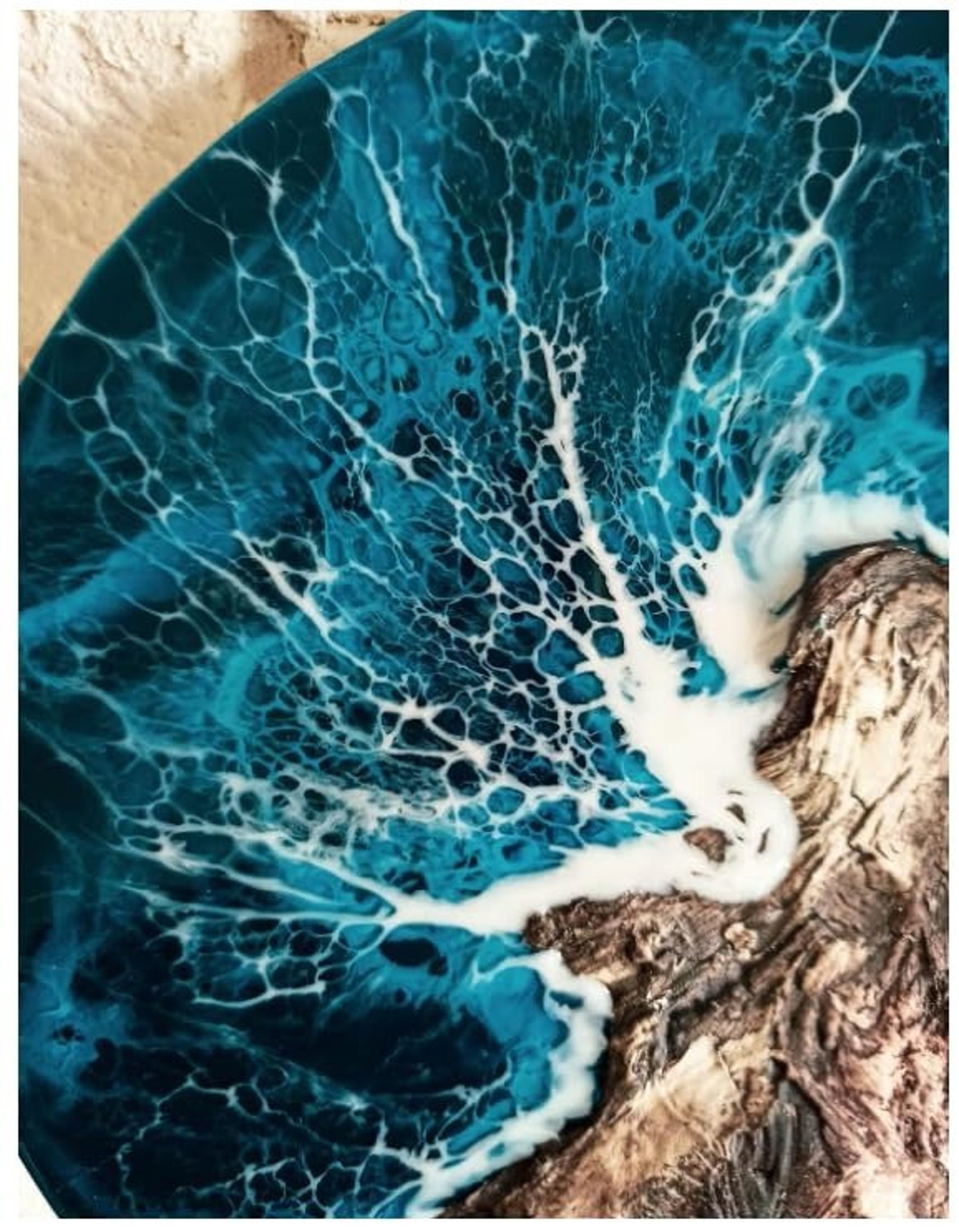 Ocean Resin Art Table Ocean Animals Table Coffee Table Large Epoxy ...