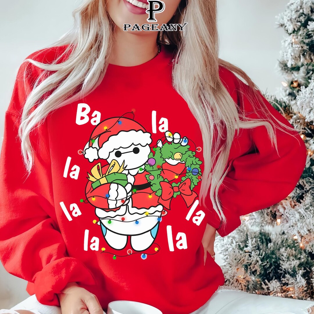 Disney Big Hero 6 Cute Santa Baymax Ba Lalala Christmas T-shirts ...
