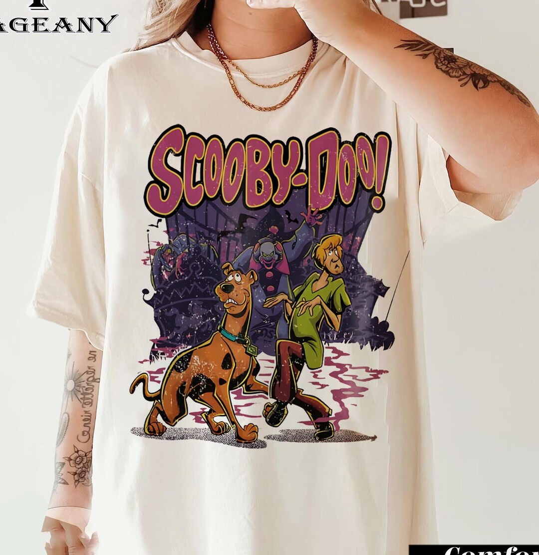Scooby Doo Vintage T Shirt, Horror Movie Tee Halloween T Shirt ...