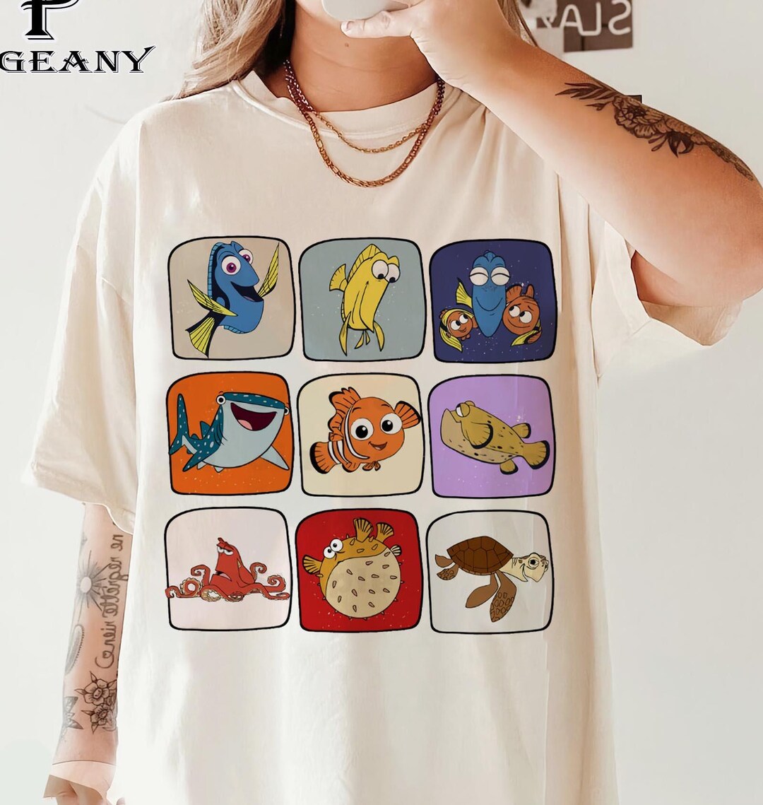 Finding Nemo and Dory Movie Characters Shirt, Dİsney Turtle Crush Shirt ...