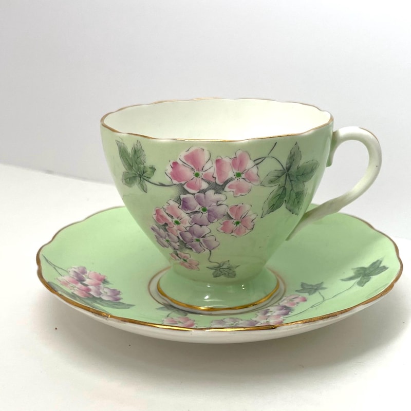 Green Foley Bone China - Etsy