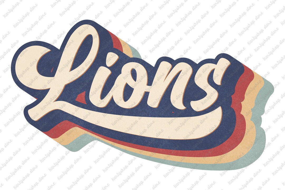 Retro Lions Clipart PNG Sublimation Design, Vintage, Distressed ...