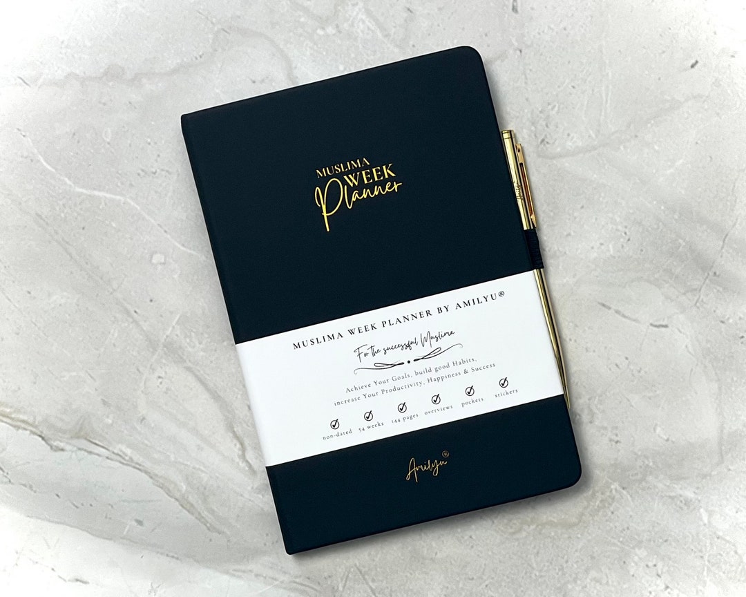 Muslima Week Planner Weekly Planner Islamic Planner Book Planner Black ...