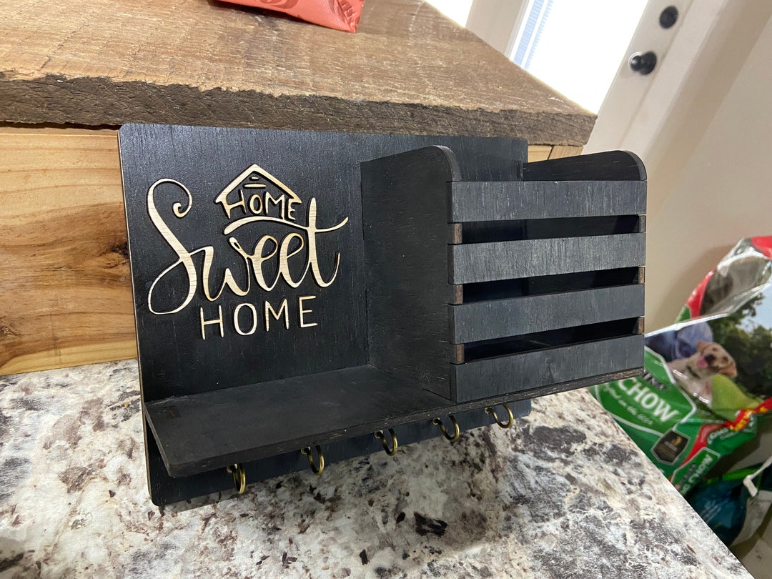 Home Sweet Home Key Hanger With Shelf - Etsy