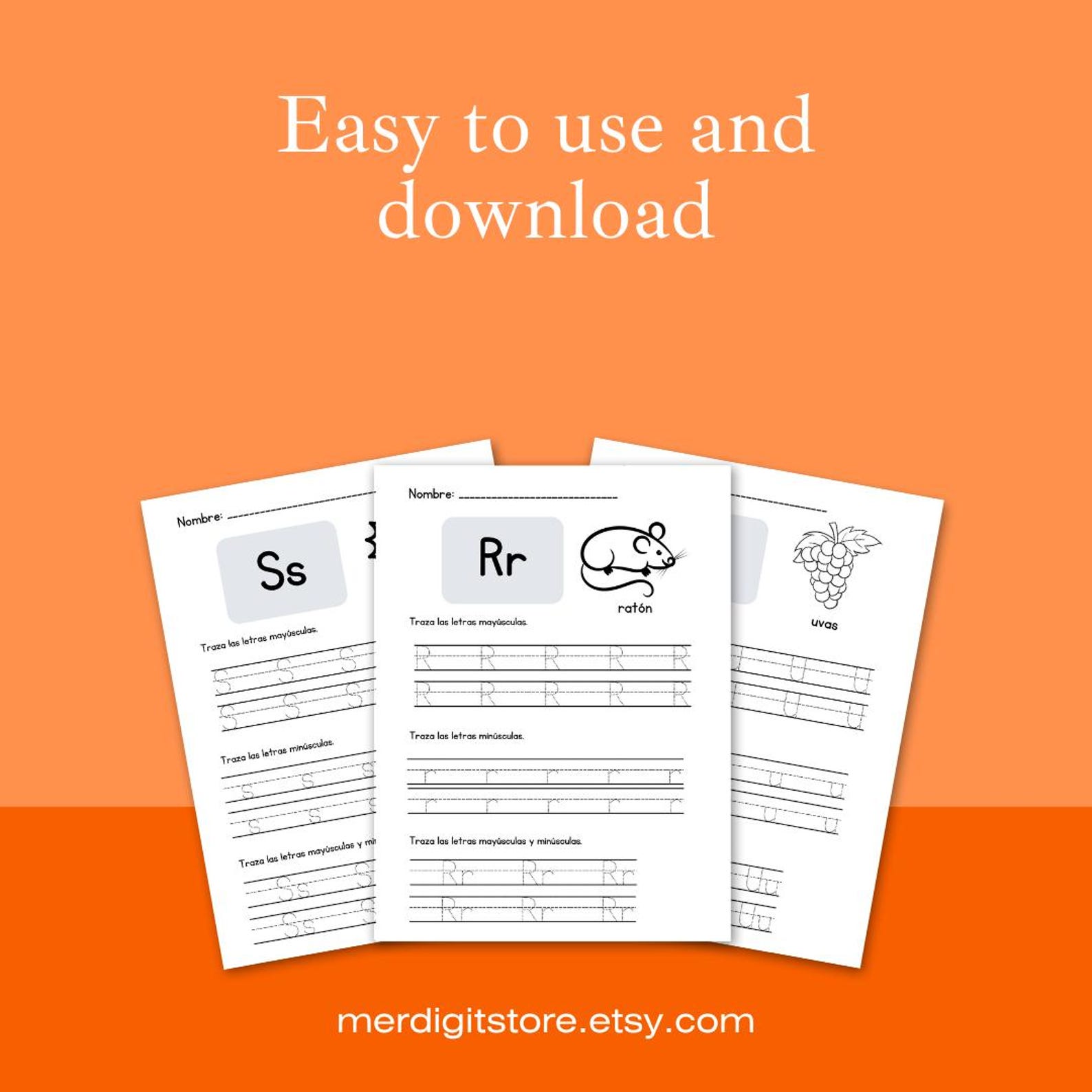 30 Printable Spanish Alphabet Letter Tracing Bilingual Preschool ...