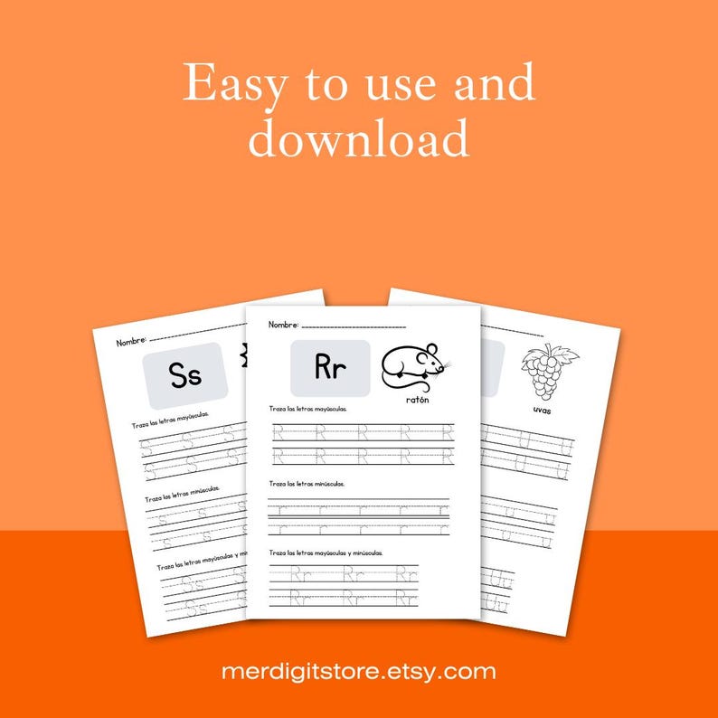 30 Printable Spanish Alphabet Letter Tracing Bilingual Preschool ...