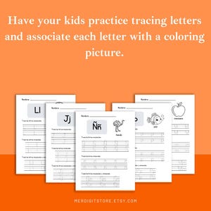 30 Printable Spanish Alphabet Letter Tracing Bilingual Preschool ...