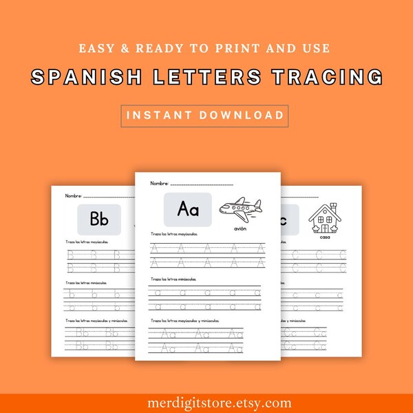 26 Printable English Alphabet Letter Tracing Preschool Kindergarten ...