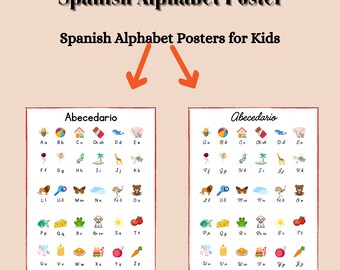 Printable Spanish Alphabet Wall Art, Digital Download Print, 11x14 ...